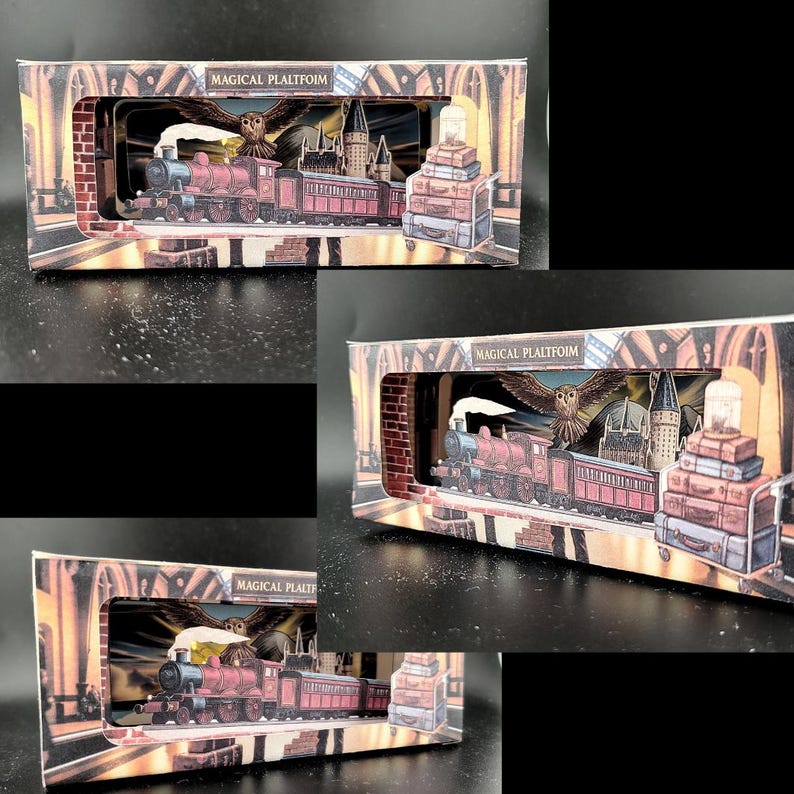 Magical Platform Horizontal Book Nook Kit Foldable Paper Diorama PDF ...