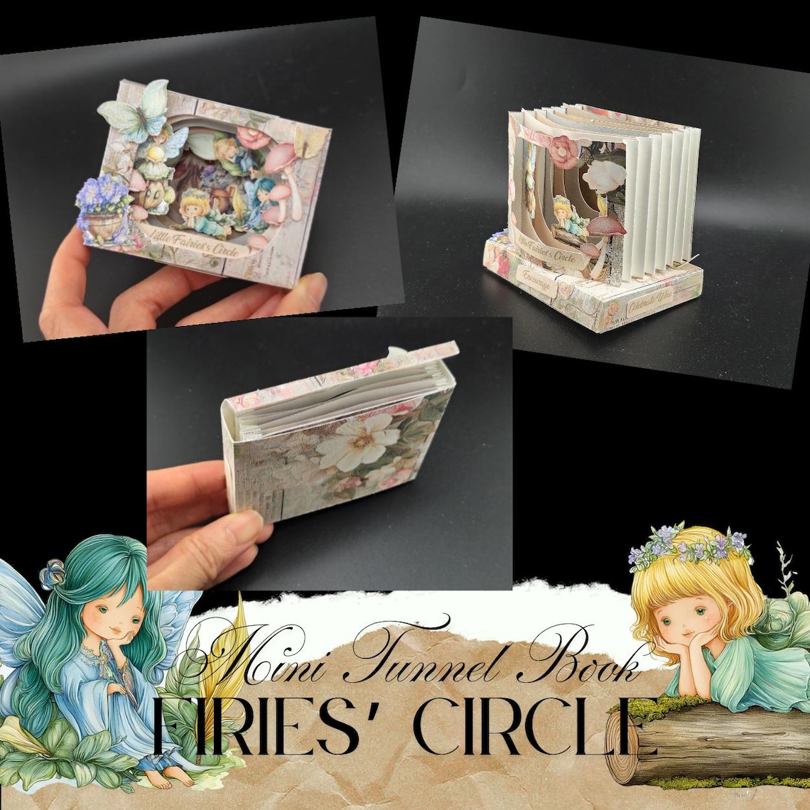 The Little Fairies' Circle Mini Tunnel Book - Papercraft Idea (cricut ...