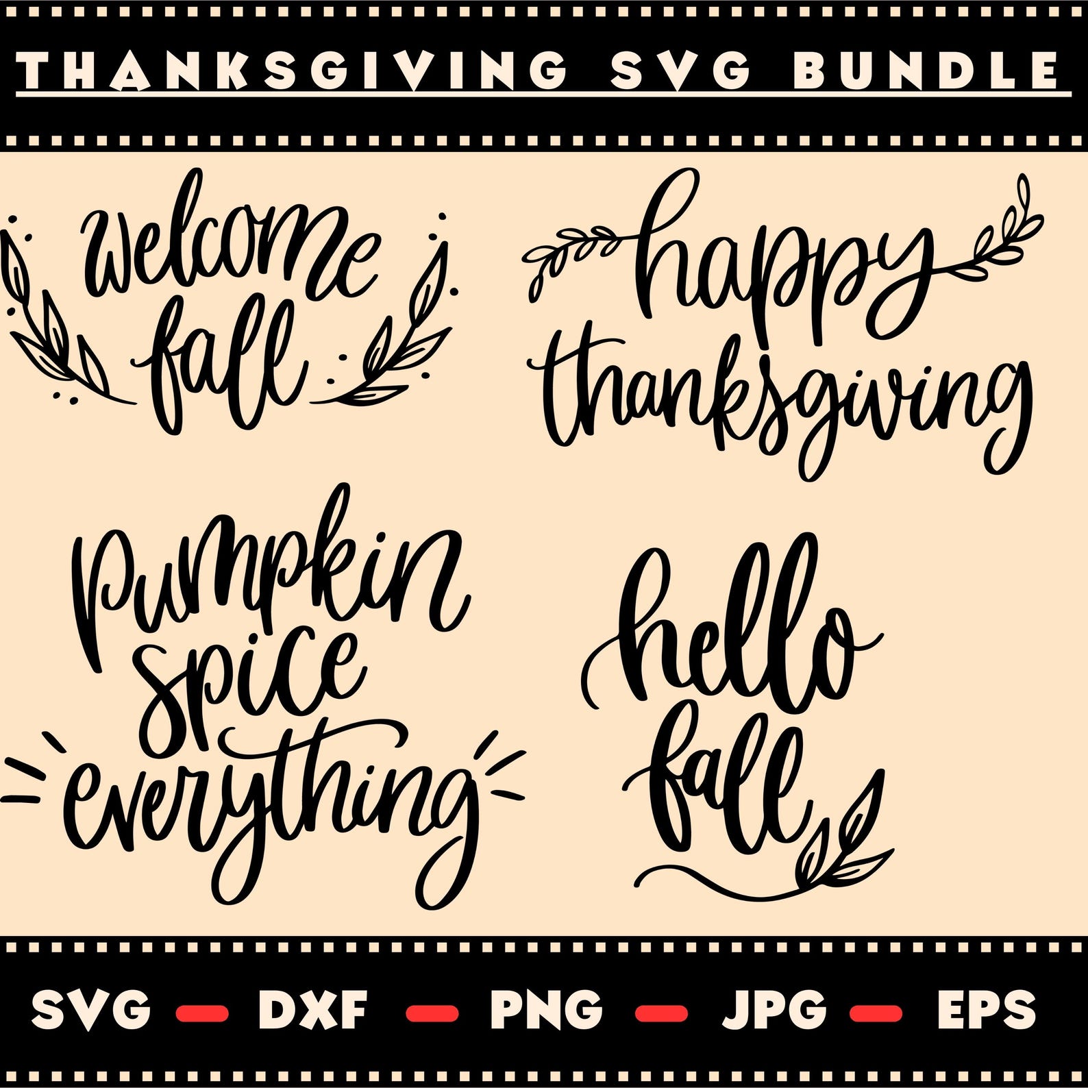 Thanksgiving SVG Bundle: Fall Pumpkin Patch Clipart (150+ Files) - Etsy