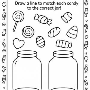 Candy Activity Worksheets for Kids – 10 Fun Printable Pages – Preschool ...