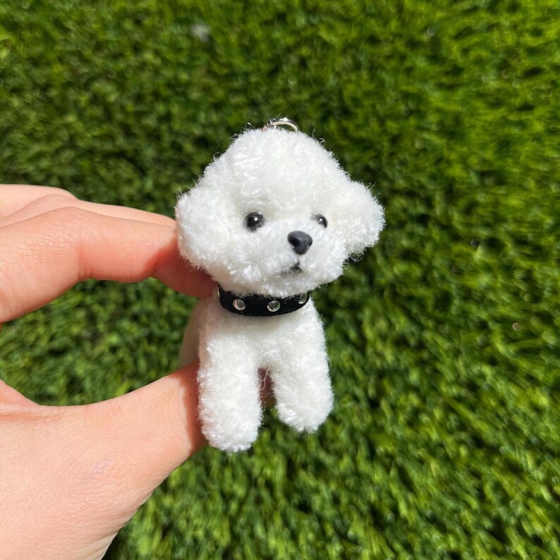 Handmade Mini Poodle Keychain – Fluffy Dog Bag Charm Accessory - Etsy
