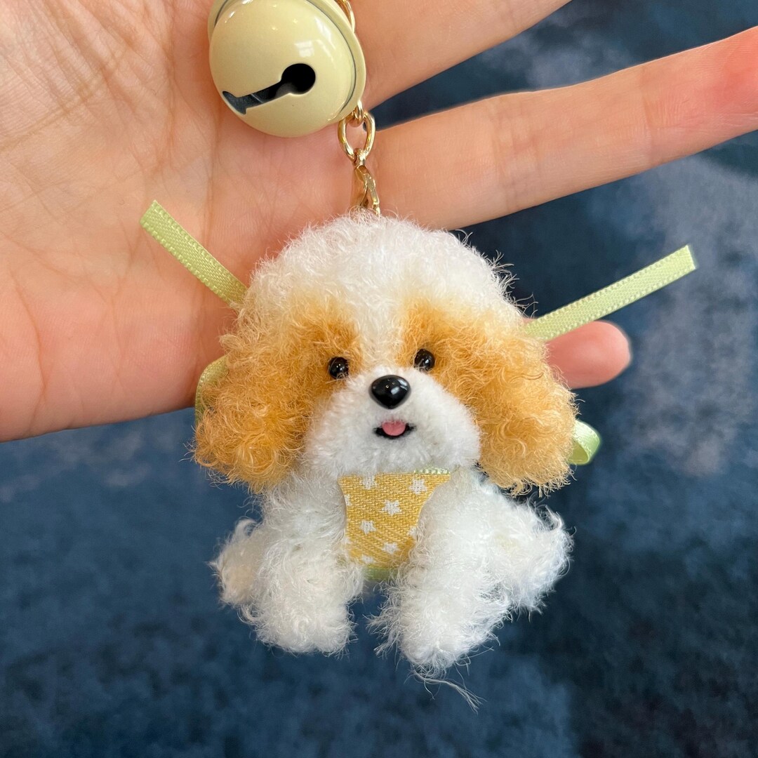 Handmade Mini Shih Tzu Keychain – Cute Cartoon Dog Bag Charm, Accessory ...
