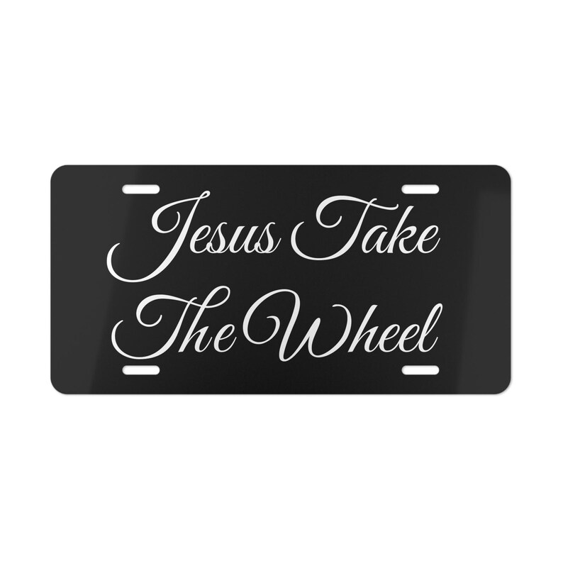Jesus Take the Wheel License Plate: Christian Vanity Plate - Etsy