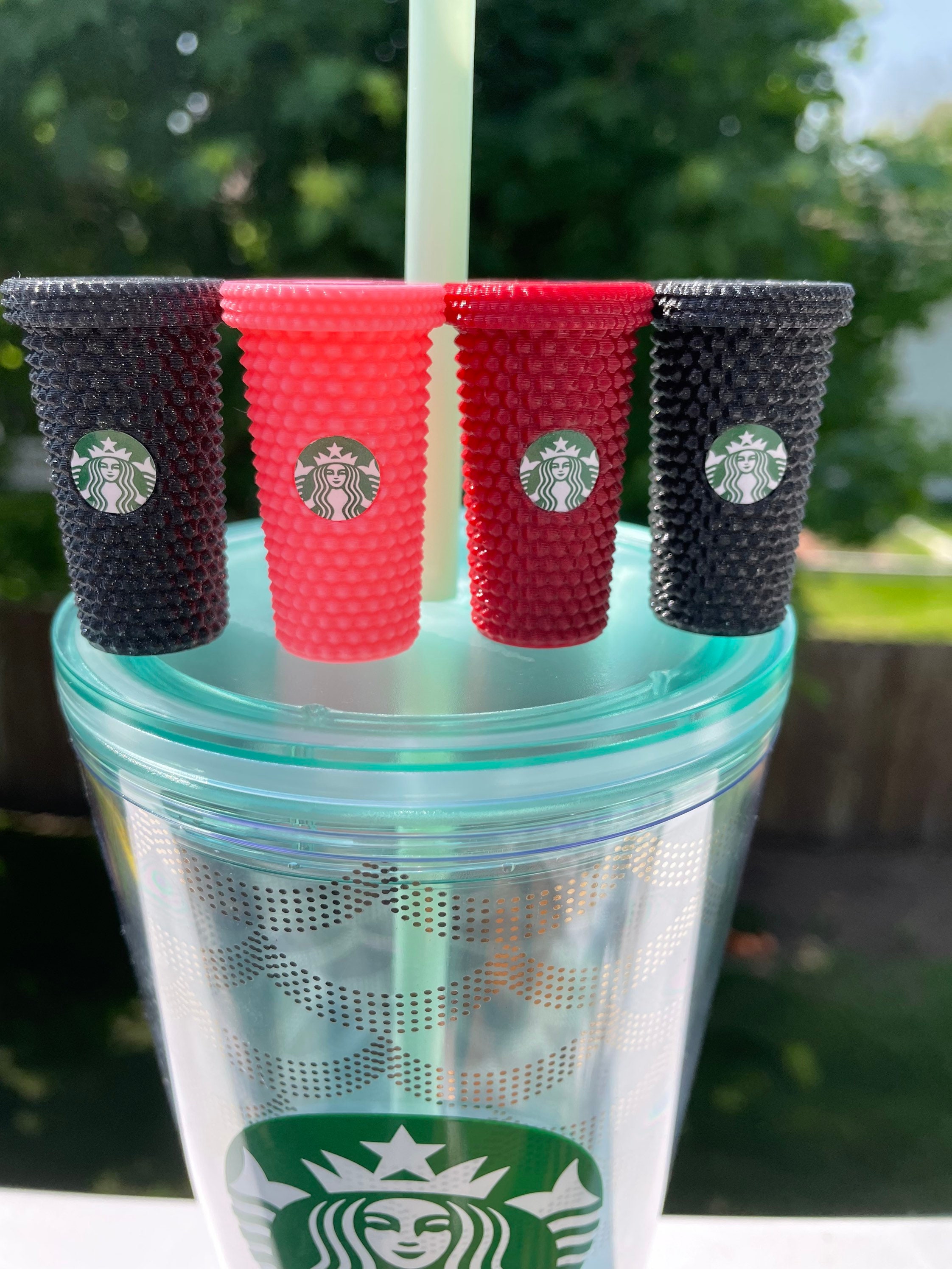 Starbucks Studded Tumbler Straw Topper | Straw Buddy | Straw Charm ...