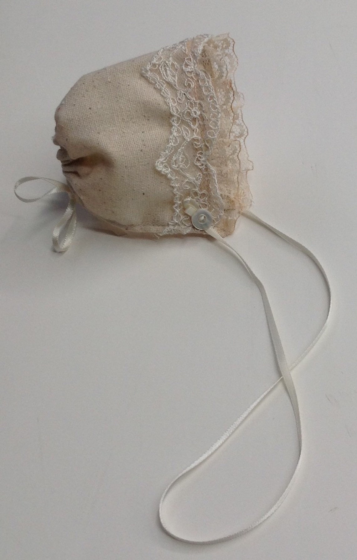 Miniature Vintage Baby Bonnet Shadow Box Memory Doll Bonnet | Etsy