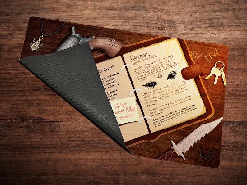 Demon Dealings | Supernatural Gaming Desk Mat - Etsy