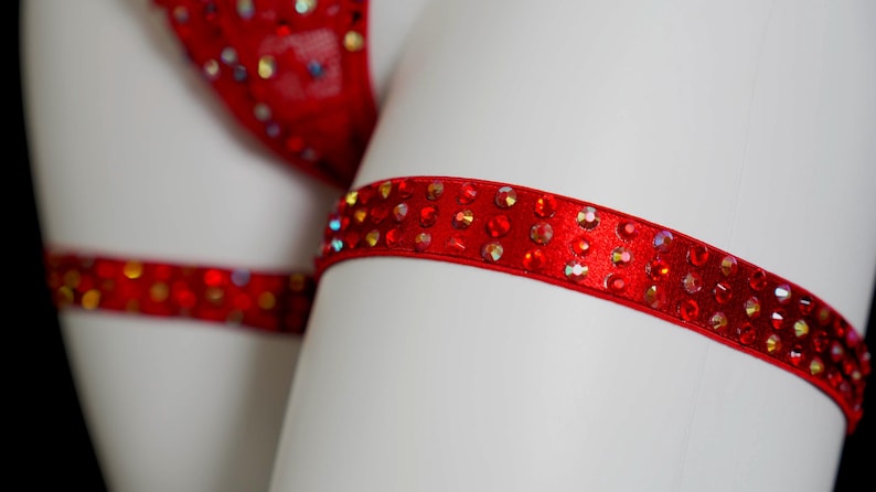 Rhinestone Booty Strap: Adjustable Leg Garter for Pole Dancing - Etsy
