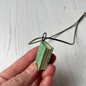 Handmade Mini Book Necklace - Etsy