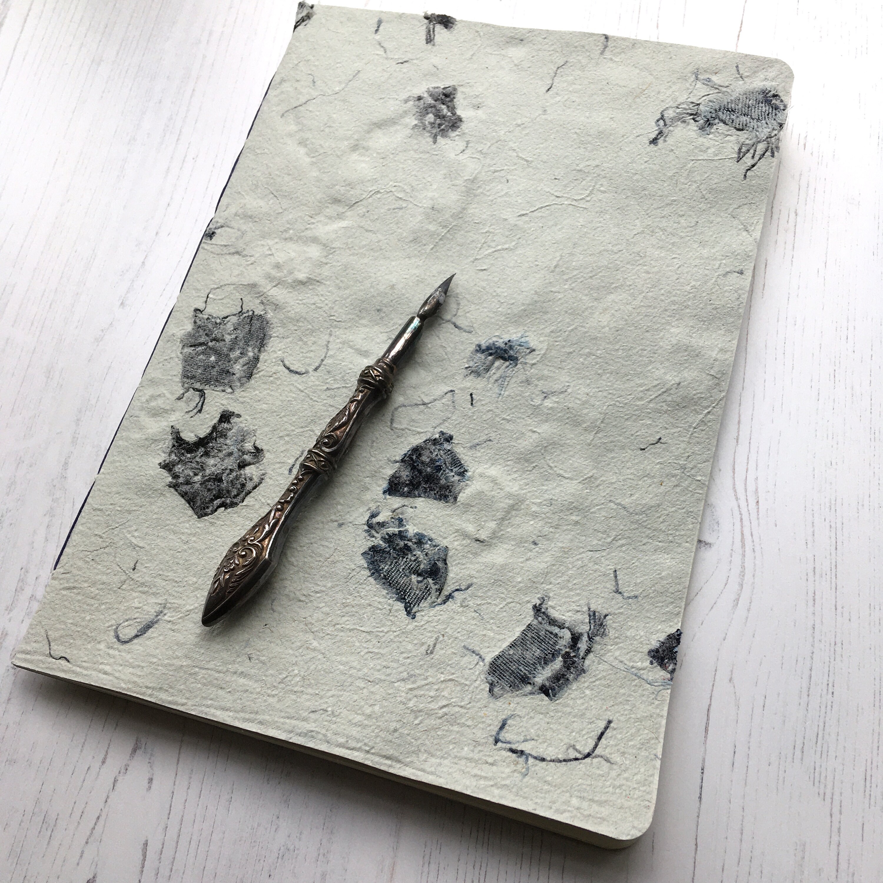 A4 Music Notebook Soft Cover With Denim Patches - Etsy UK