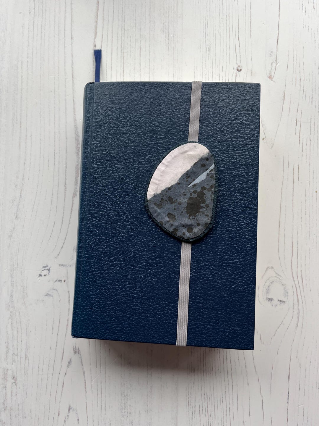 Elastic Bookmark With Marbled Paper - Etsy