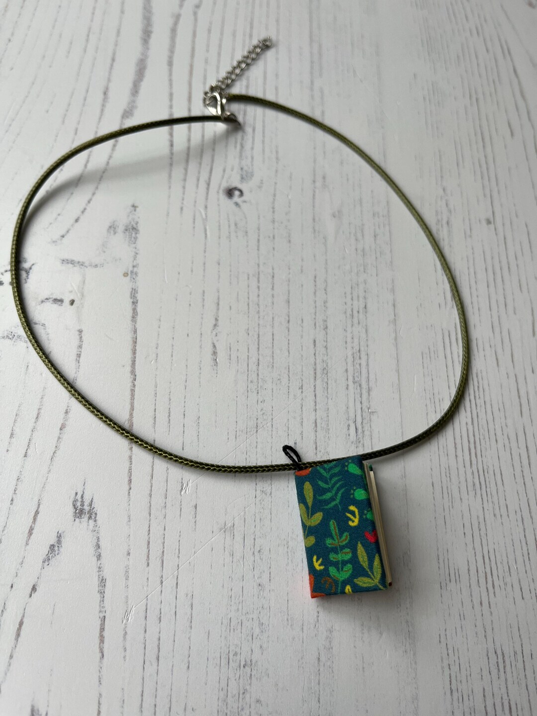 Handmade Mini Book Necklace - Etsy
