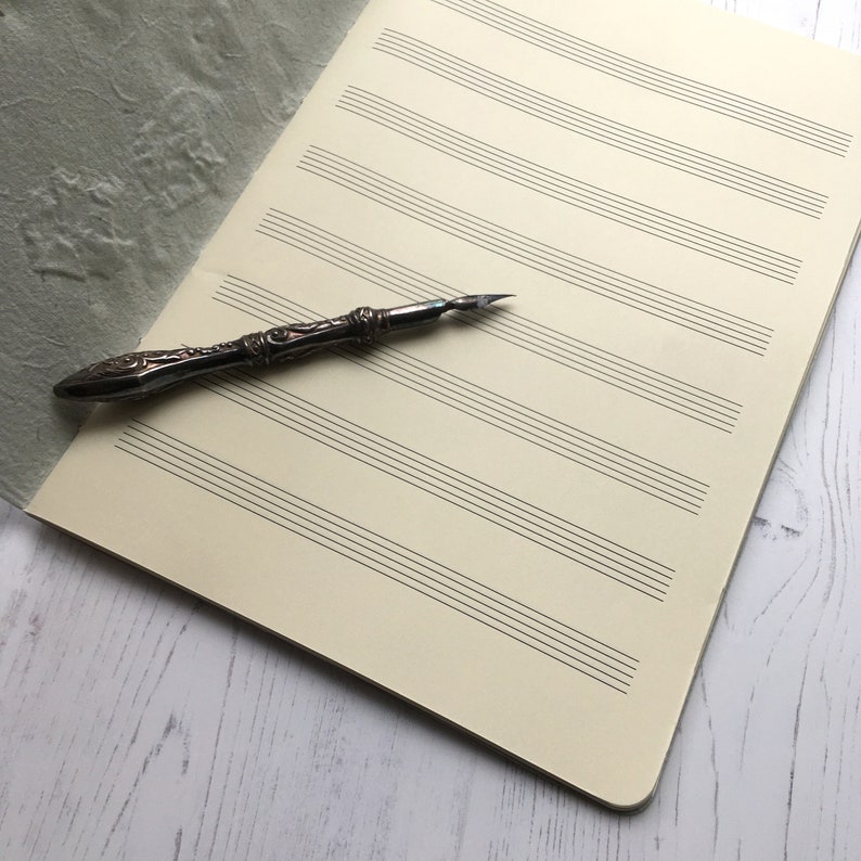 A4 Music Notebook Soft Cover With Denim Patches - Etsy UK