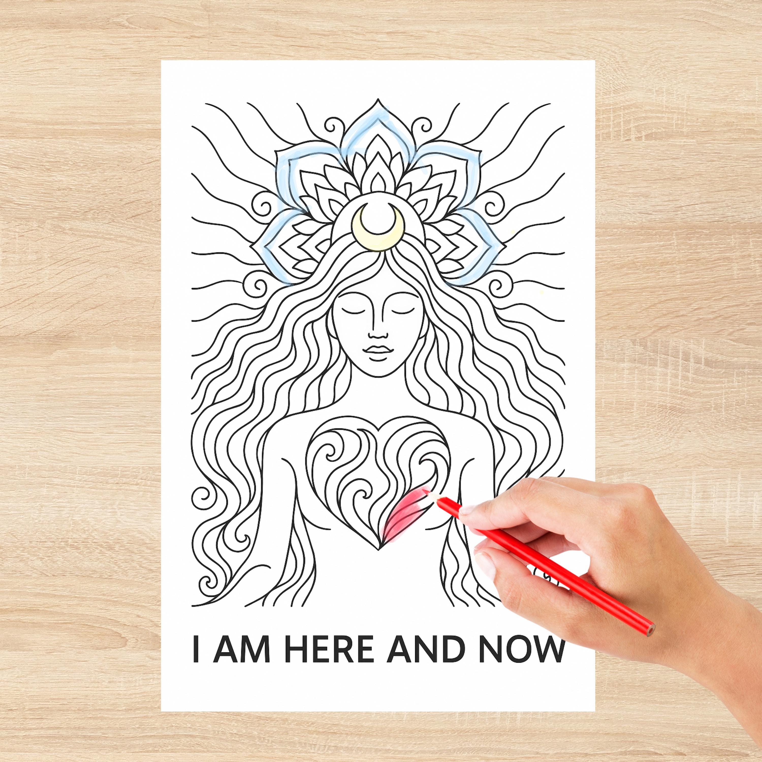 Affirmation Coloring Pages for Adults: Mindful Art Therapy (PDF) - Etsy