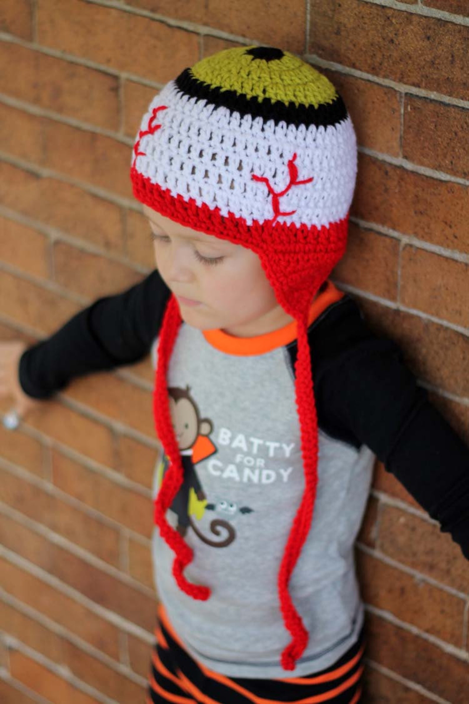 Eye Eyeball Horror Halloween Earflap Hat Beanie for Kids or Adult - You ...