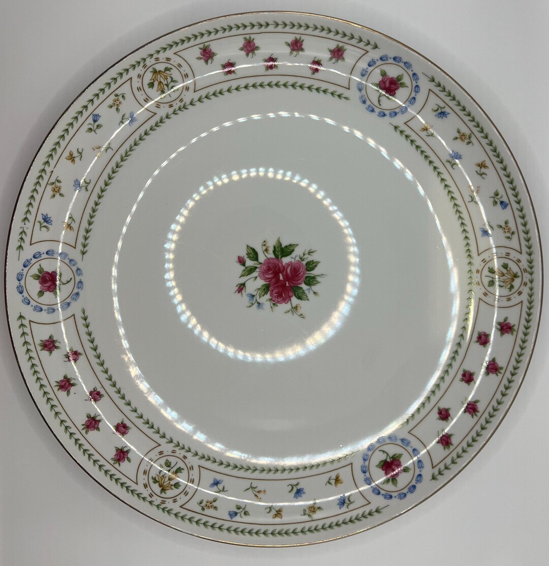 Vintage Amcrest “monique” 12" Chop Plate – Pink Rose Center – Floral ...