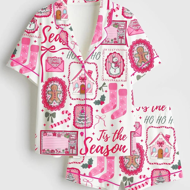 Pink Womens Christmas Pjs - Etsy