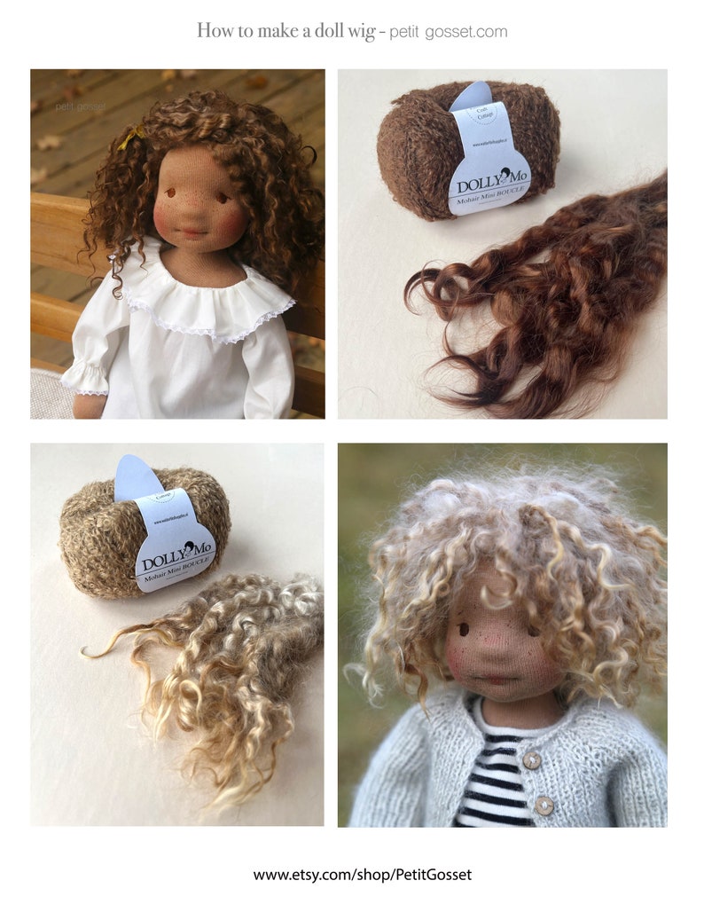 Doll Hair Tutorial, How to Make a Doll Wig, Dollmaking Tutorial by ...