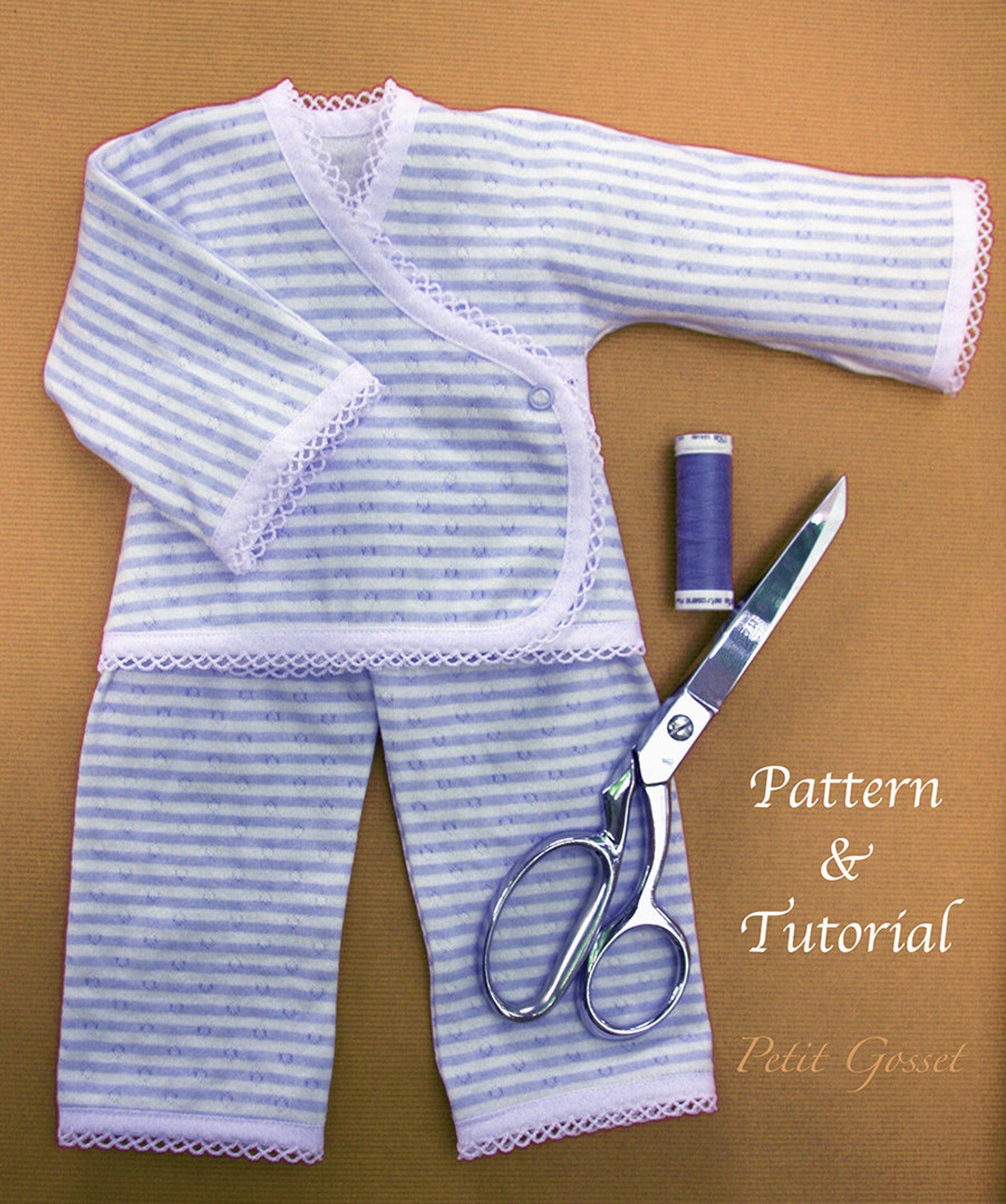 Jersey Doll Pajamas PDF Sewing Pattern & Tutorial - Etsy UK
