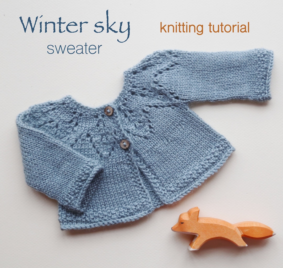 Winter Sky Sweater, PDF Knitting Pattern, Sweater Knitting Tutorial ...