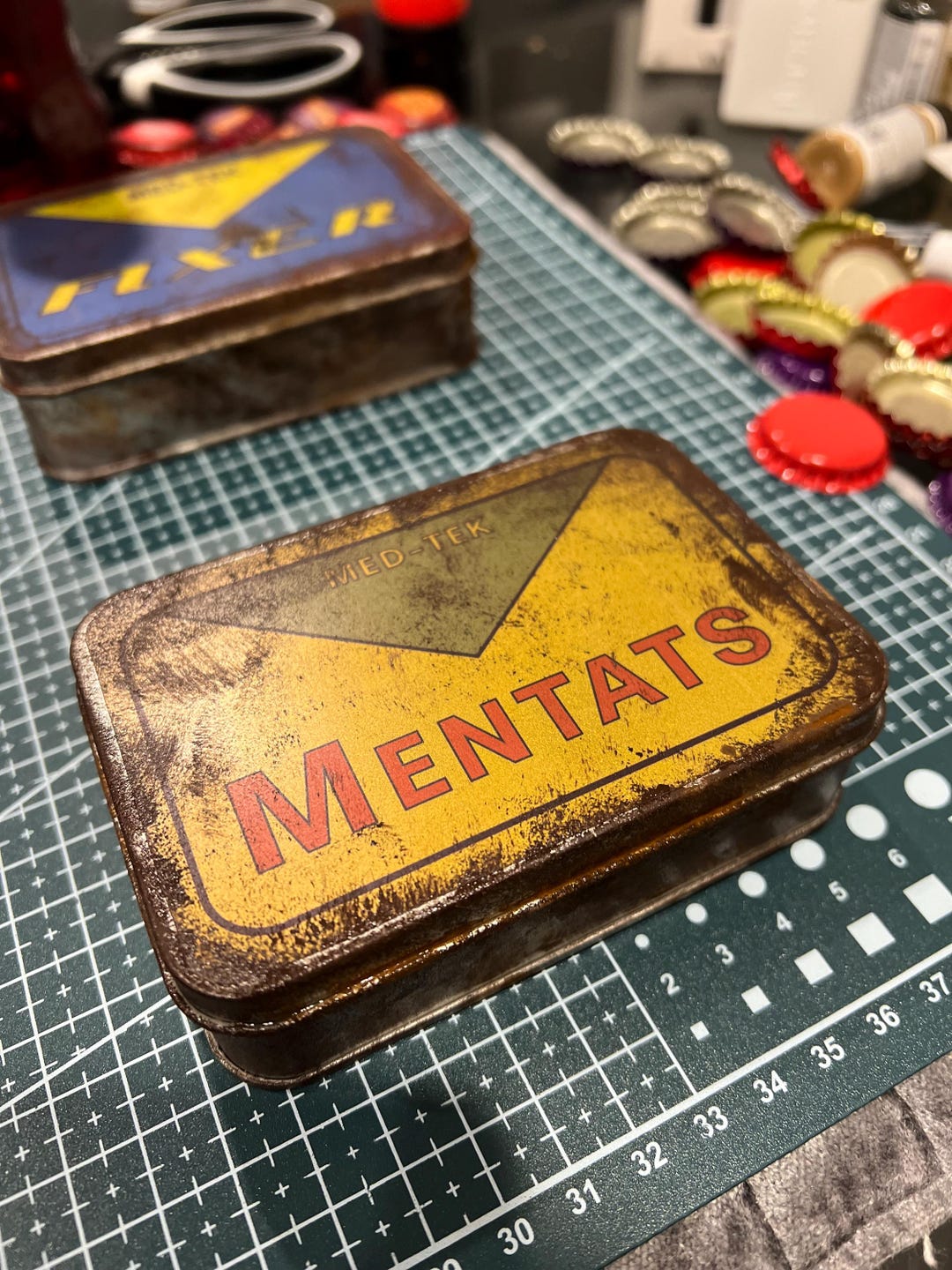 Fallout MENTATS Tin + Bottle Caps - Etsy