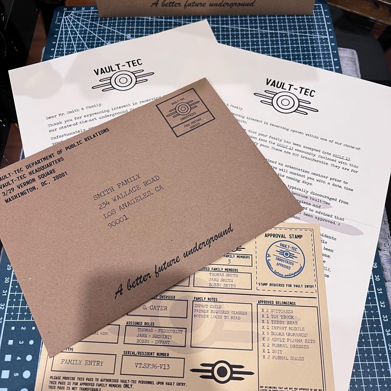 Vault Tec Fallout Prop - Etsy UK