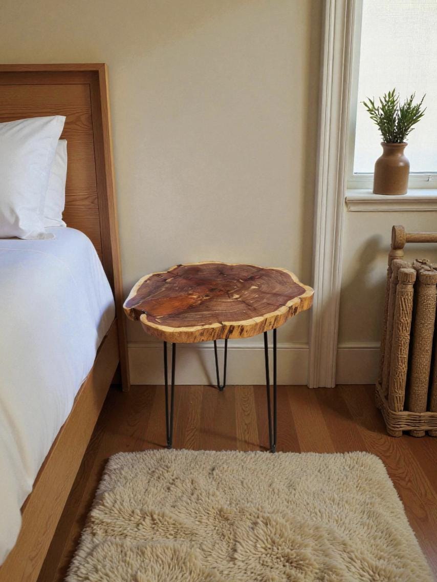 Cedar Live Edge Wood Table - Etsy