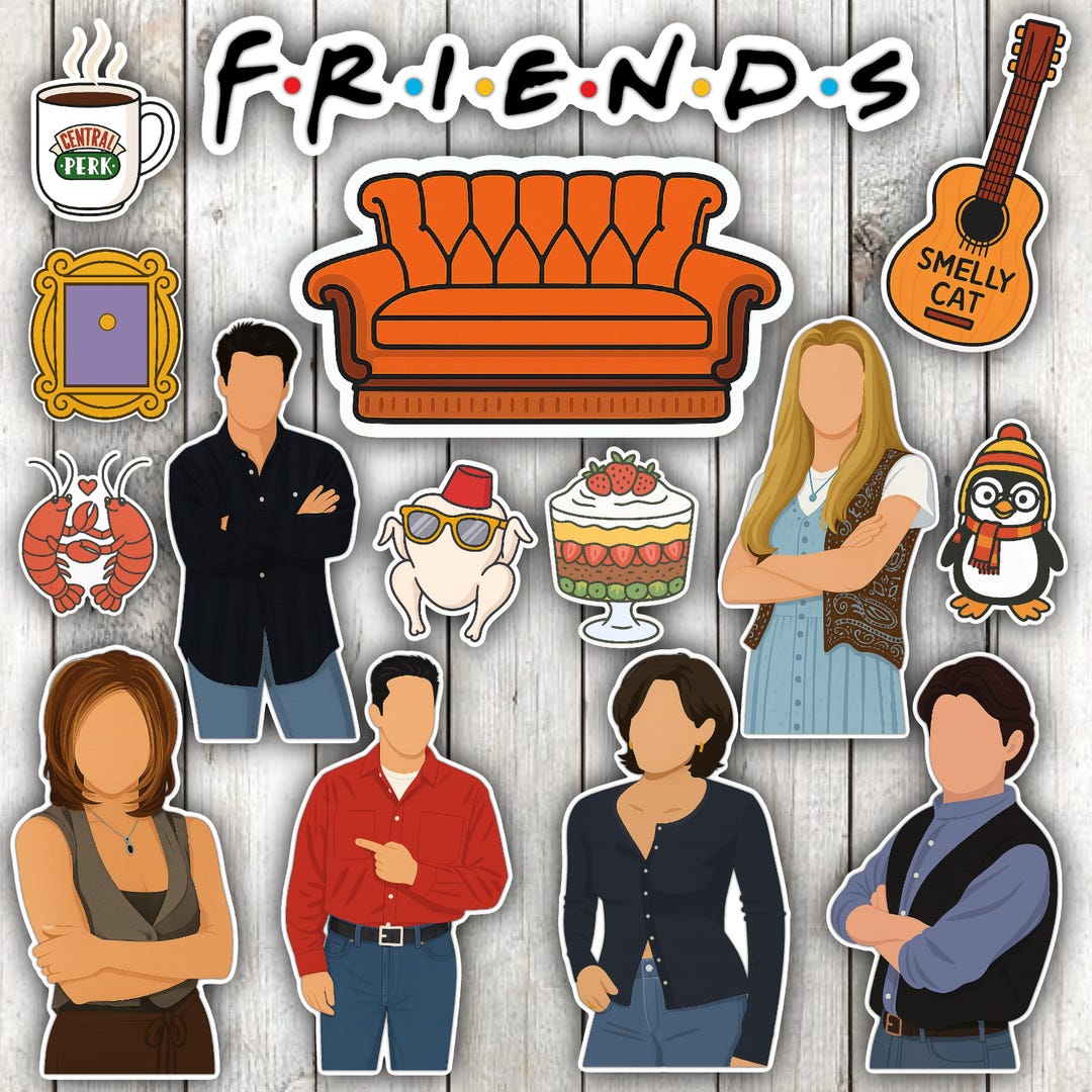 Friends TV Show Waterproof Sticker Pack | 90s Sitcom Stickers | Choose ...