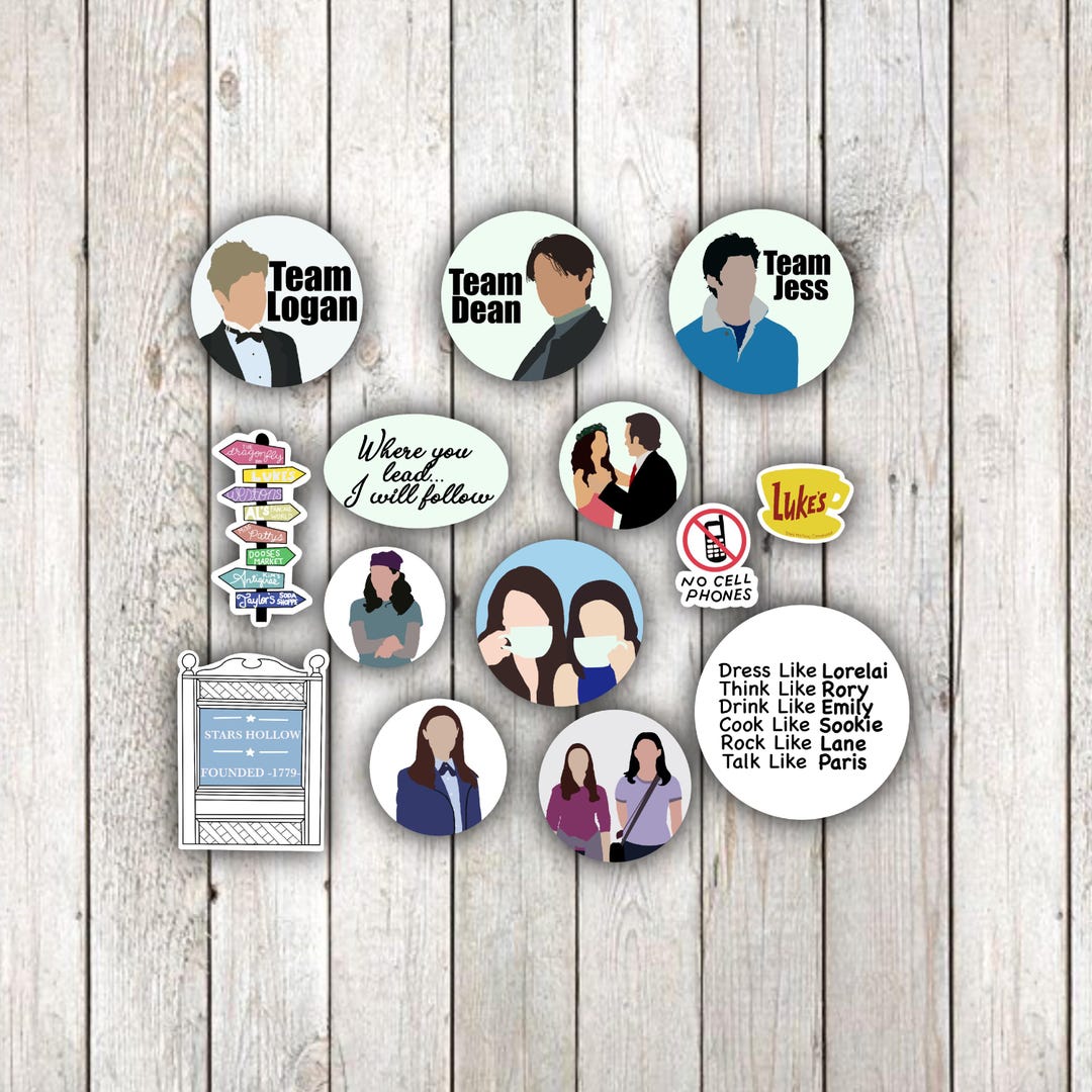 Gilmore Girls Inspired Waterproof Sticker Pack | Stars Hollow TV Show ...
