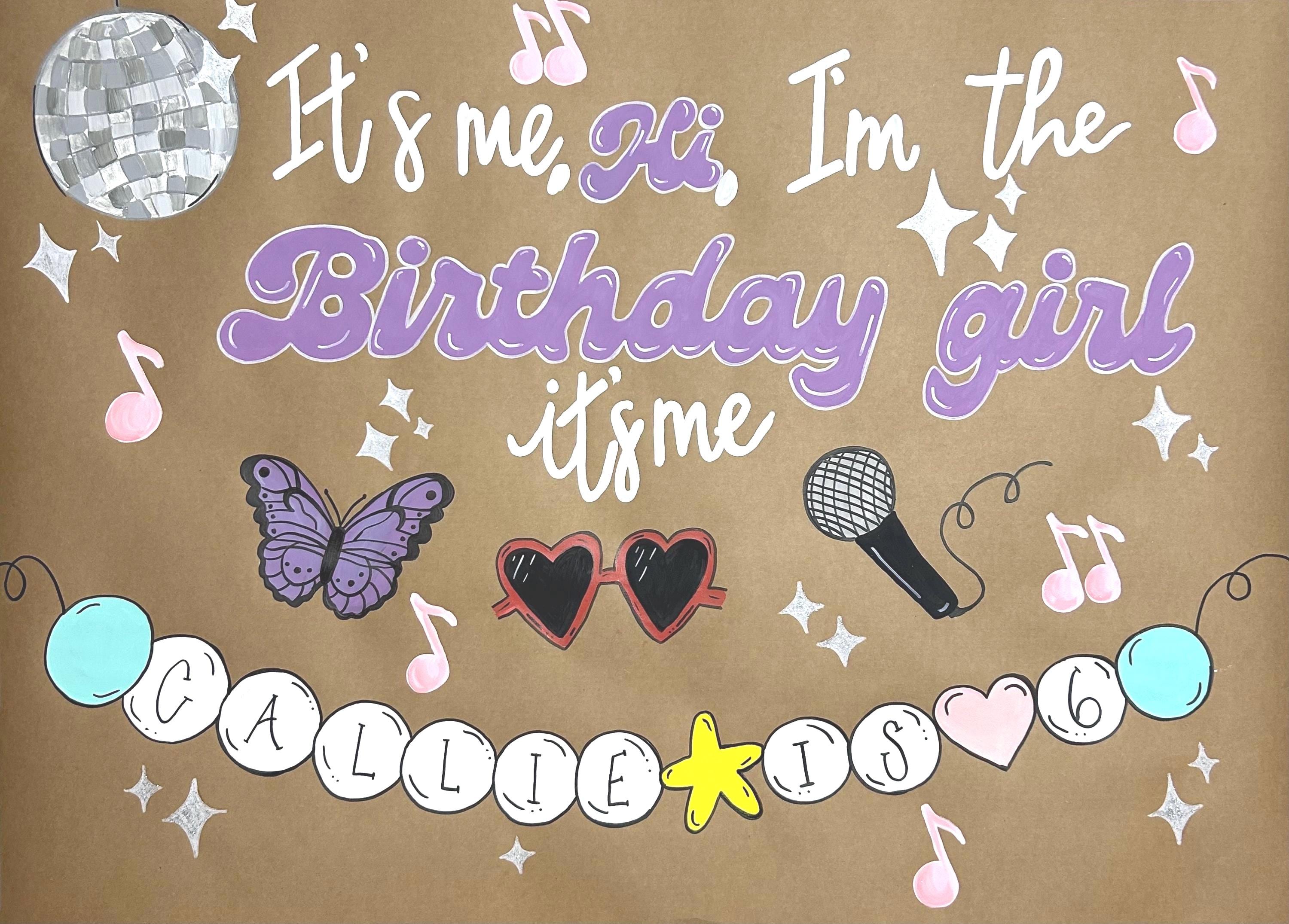 Hand Painted Brown Paper Banners for Parties. Custom Made. Taylor Swift ...