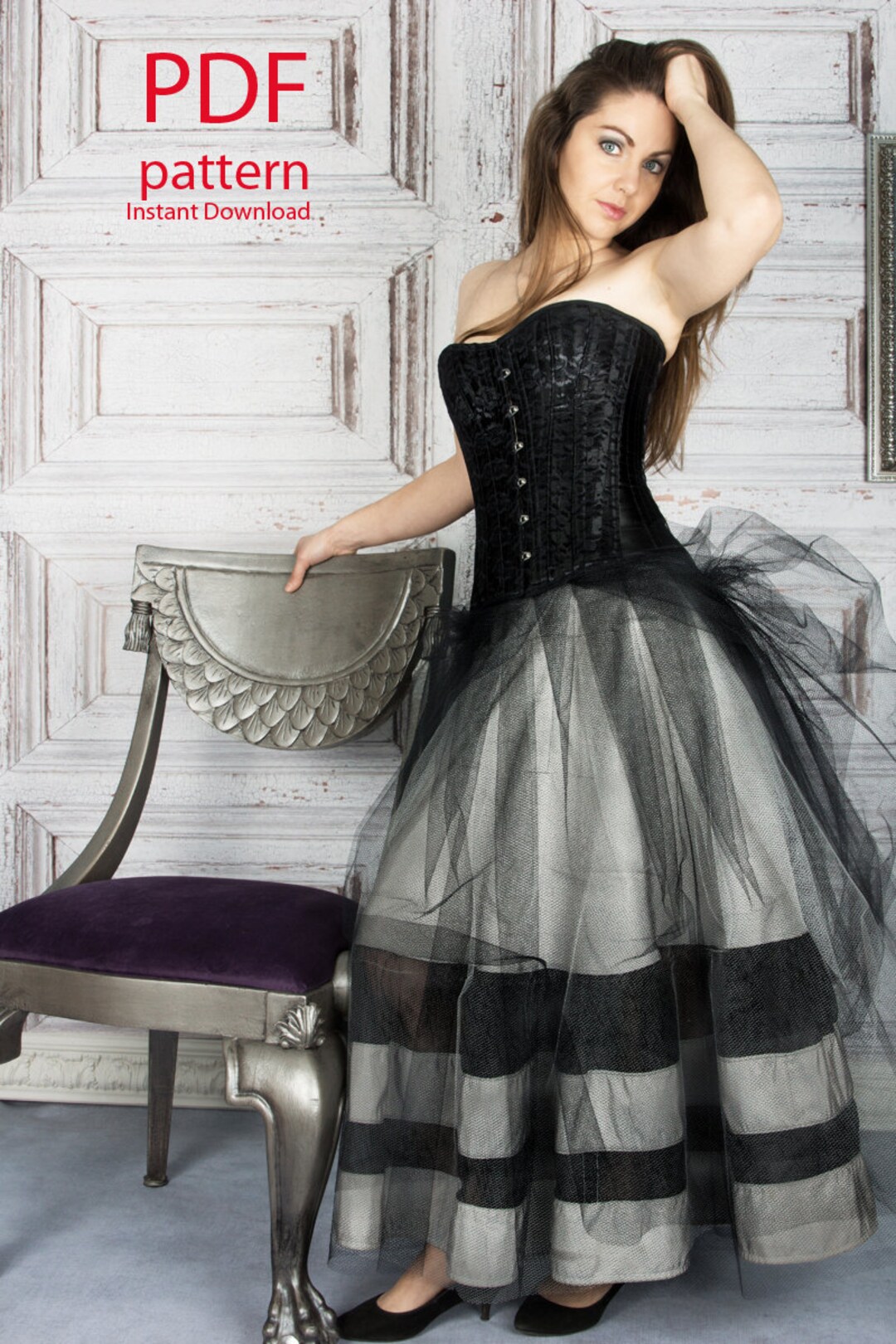 XS-SM 1880s Corset Pdf Sewing Pattern and Instructions for Historic ...