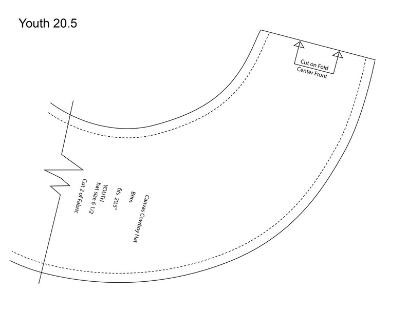 Cowboy Hat / Wide Brimmed Fedora, All Sizes Infant to Adult XXL, PDF ...