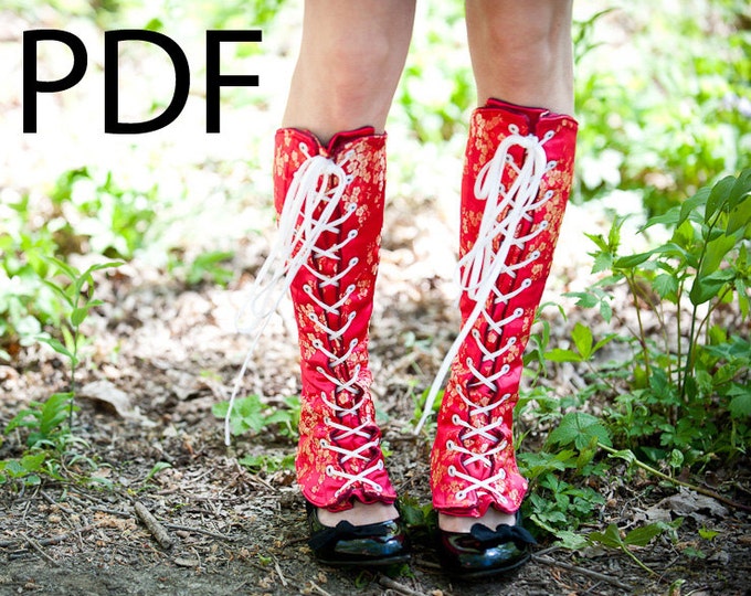 XS-SM Spats PDF Sewing Pattern and Instructions for Lace up Spats ...