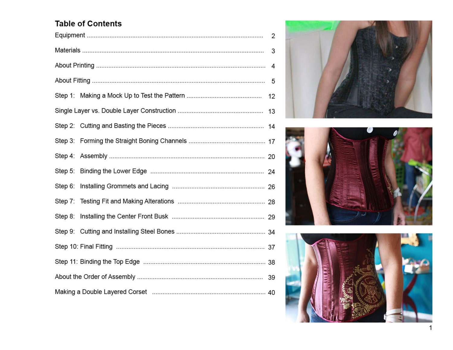 XS-SM 1880s Corset Pdf Sewing Pattern and Instructions for Historic ...