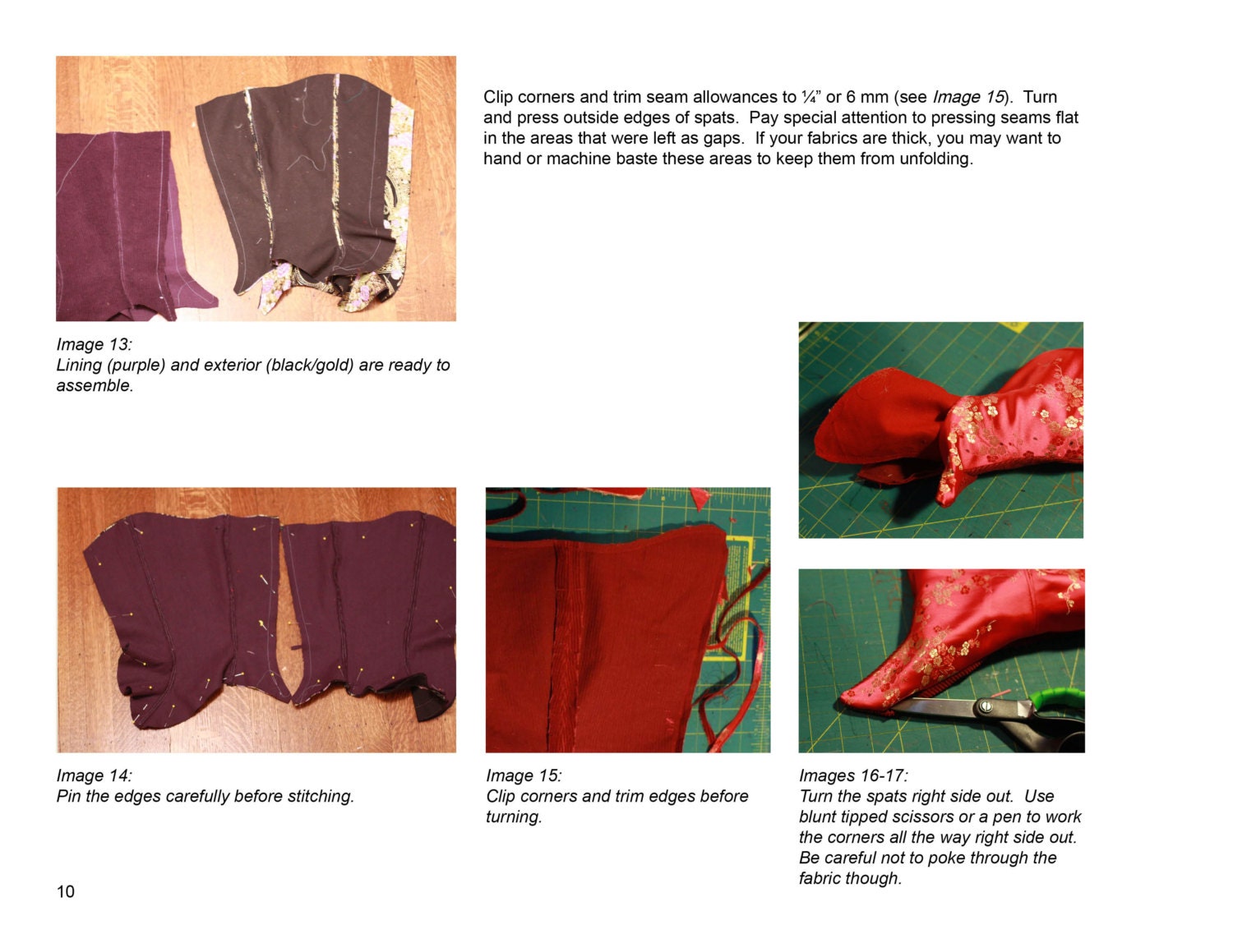 XS-SM Spats PDF Sewing Pattern and Instructions for Snap up Spats ...