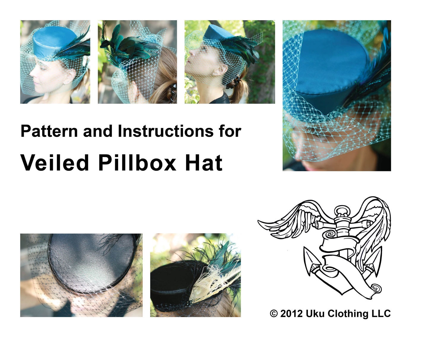 PDF Pillbox Sewing Pattern for Veiled Birdcage Pillbox Hat, One Size ...