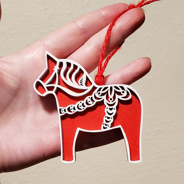 Dala Horse Ornament - Etsy