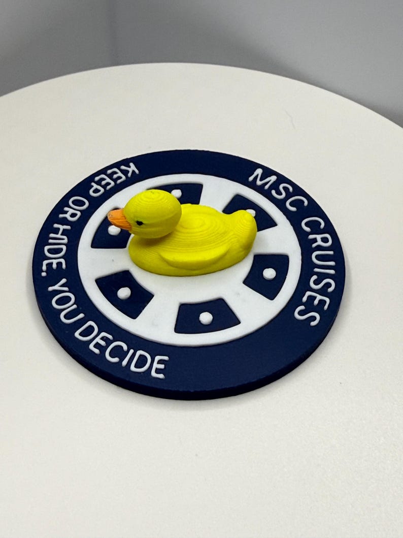 MSC Cruise Duck Chips: 3D Printed PLA Plastic Souvenir - Hide & Seek ...