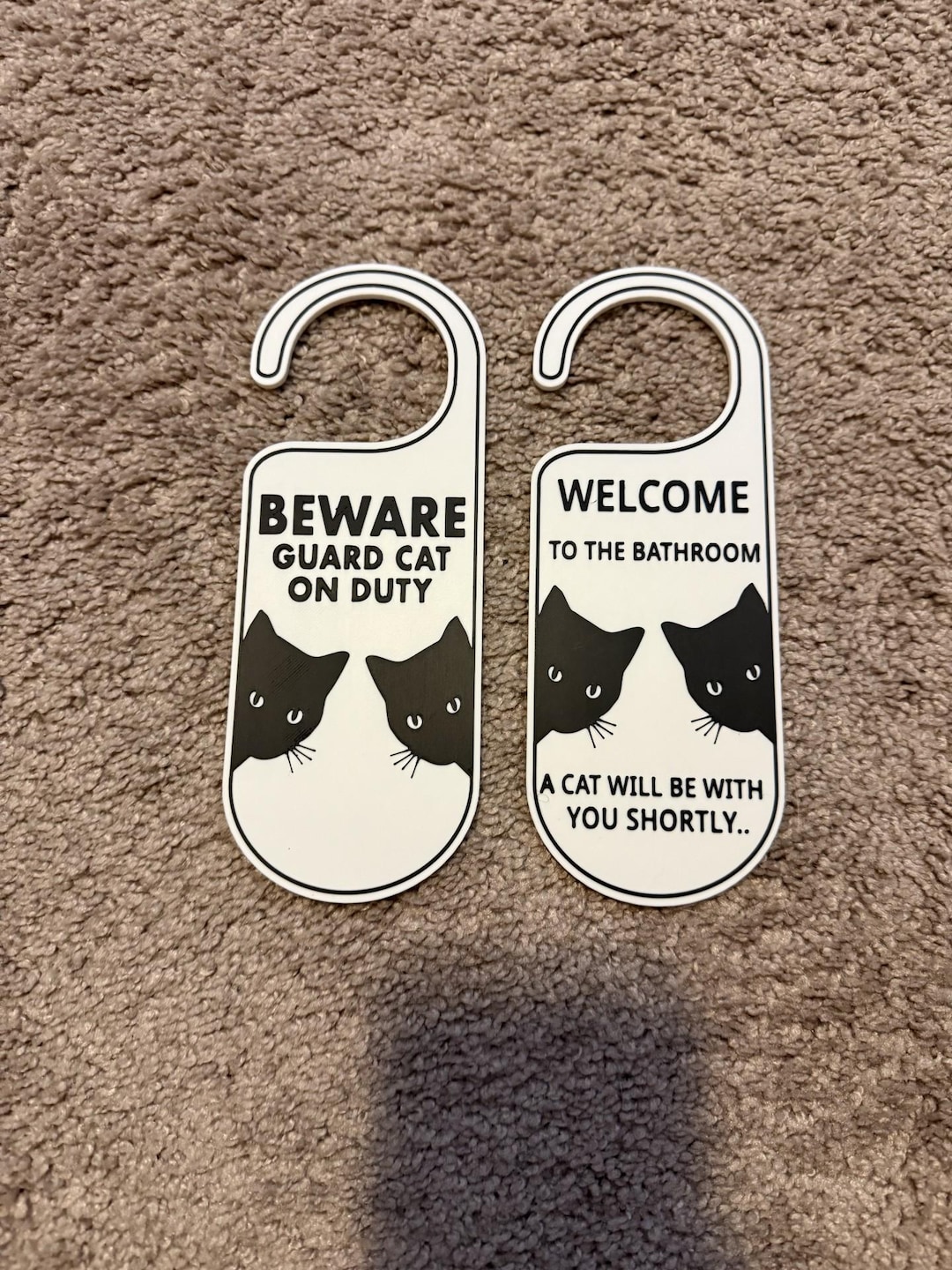 Funny Cat Door Hangers - Etsy