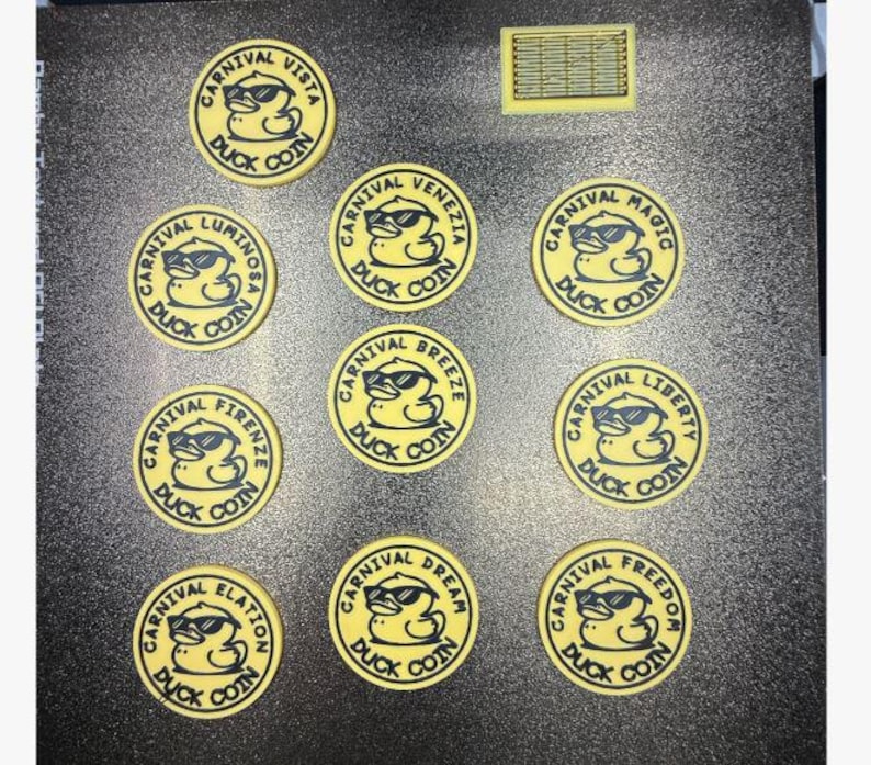 Carnival Cruise Duck Coins: Custom 3D Printed Cruising Ducks ...