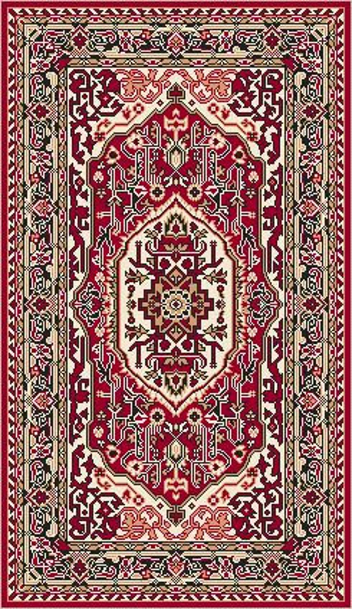 Dollhouse Miniature Needlepoint PATTERN Area Rug VERA 1/12th Scale - Etsy