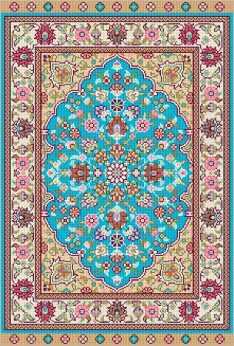 Dollhouse Miniature Needlepoint KIT Area Rug SERENITY - Etsy