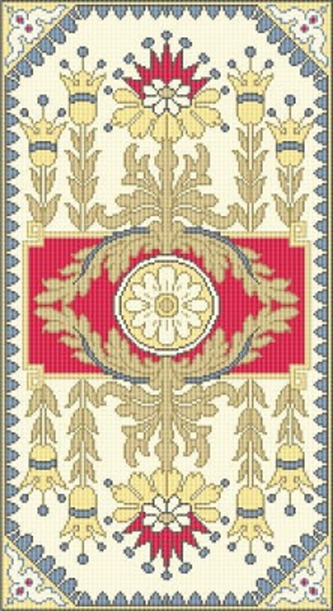 ART DECO 1908 Petit Point Pattern PDF Dollhouse Miniature Rug - Etsy