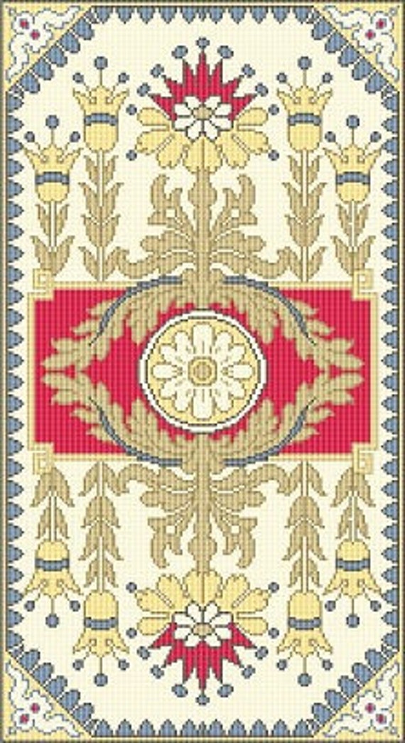 ART DECO 1908 Petit Point Pattern PDF Dollhouse Miniature Rug - Etsy