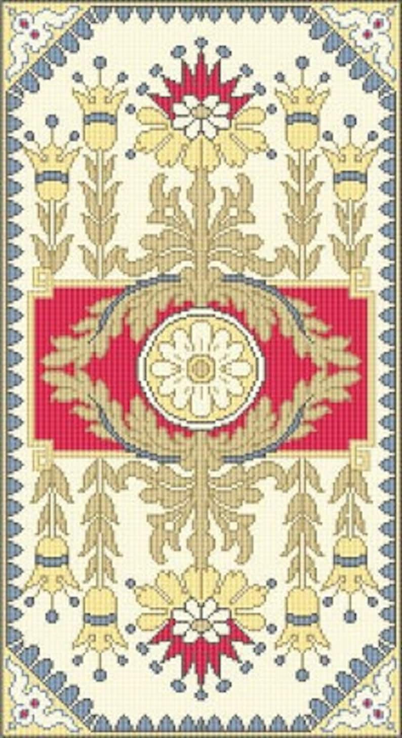 ART DECO 1908 Petit Point Pattern PDF Dollhouse Miniature Rug - Etsy
