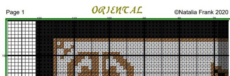 ORIENTAL Petit Point Pattern PDF Dollhouse Miniature Rug - Etsy