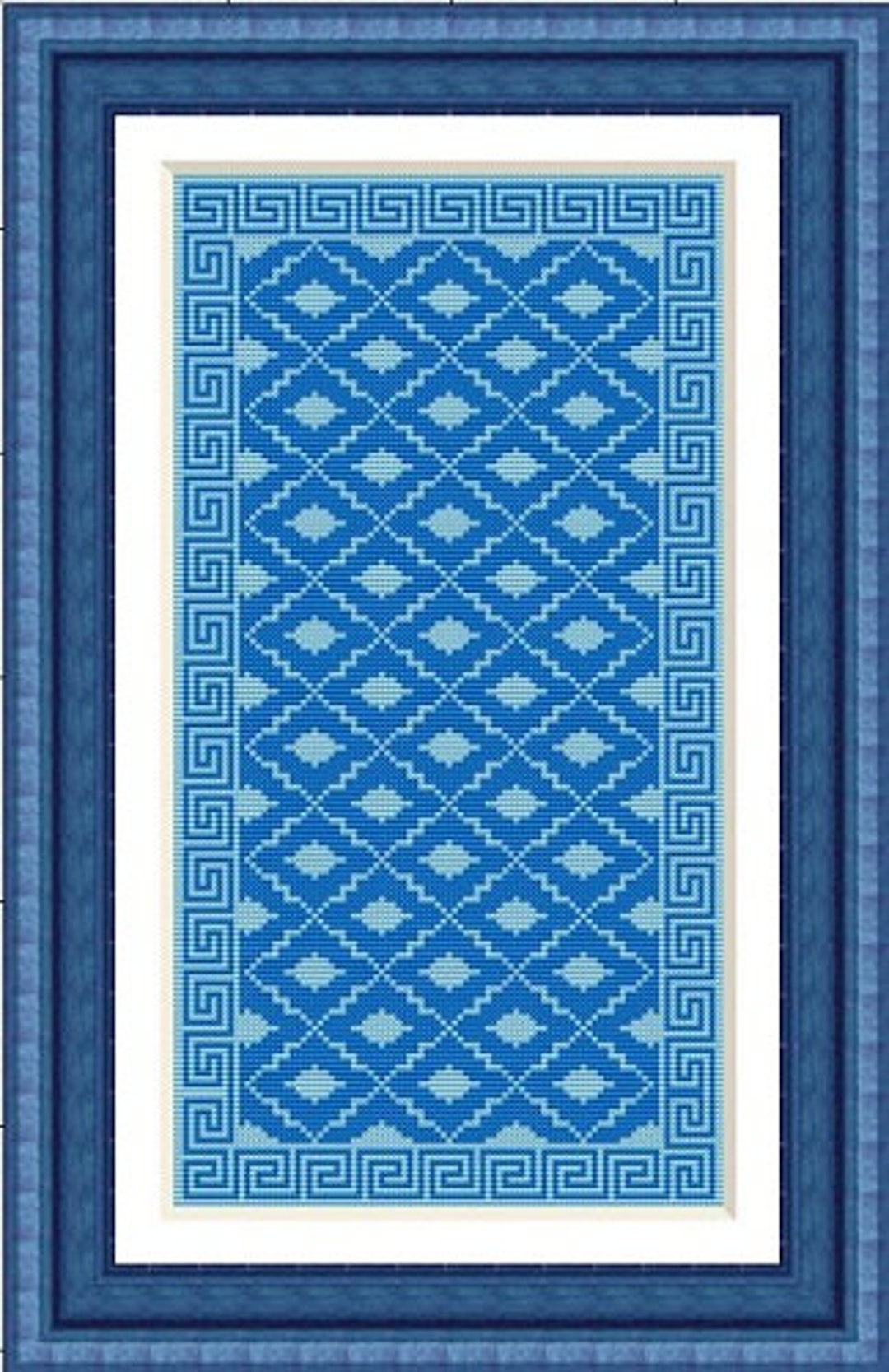 DHURRIE 2 Petit Point Pattern PDF Dollhouse Miniature Rug - Etsy