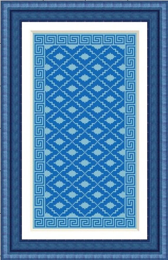 DHURRIE 2 Petit Point Pattern PDF Dollhouse Miniature Rug | Etsy