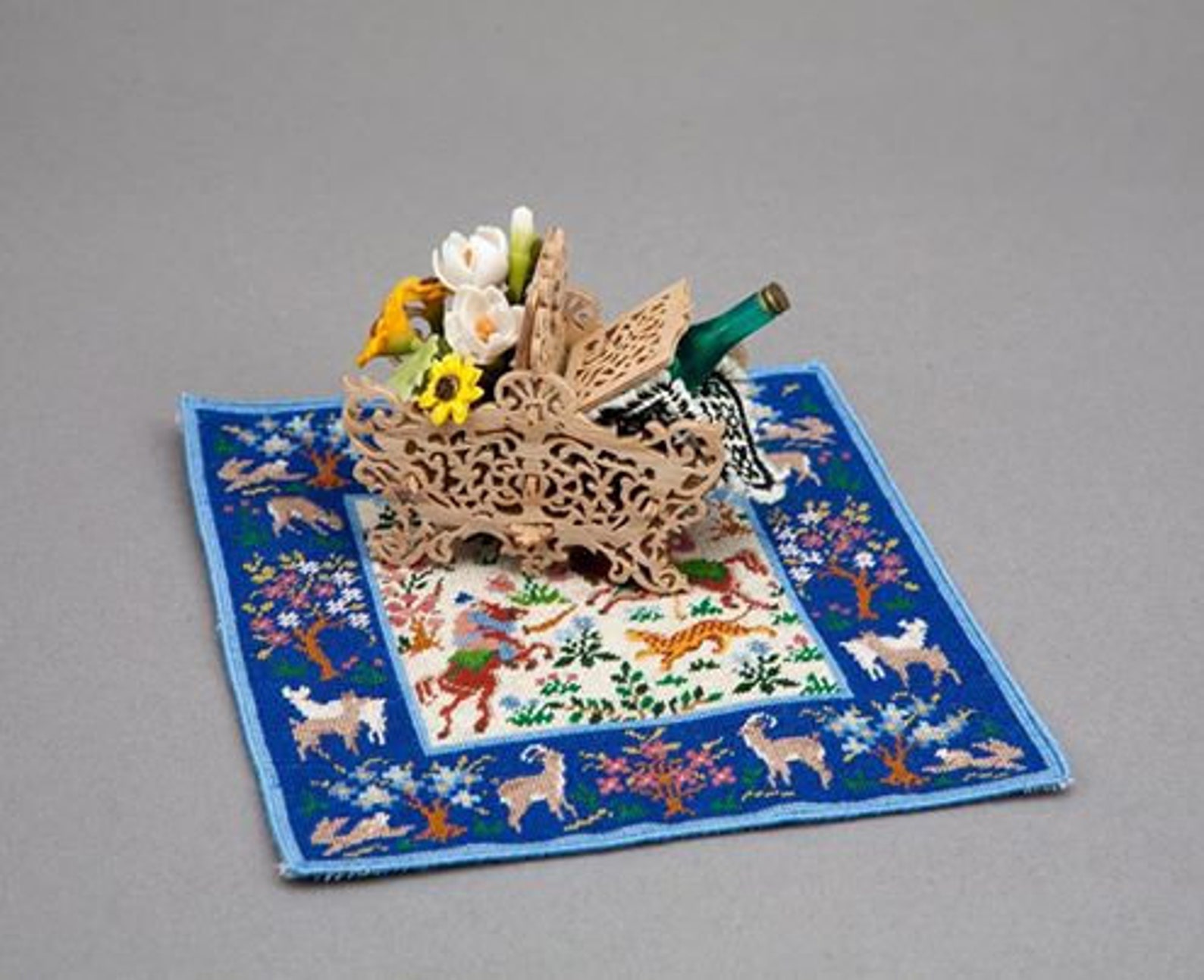 HUNTING SCENE Petit Point Pattern PDF Dollhouse Miniature Rug - Etsy