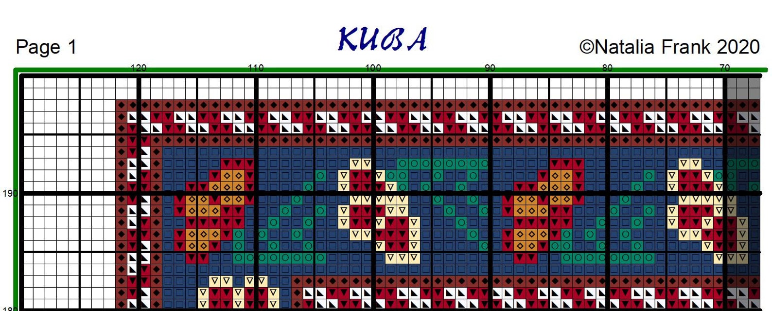 KUBA 48 COUNT Petit Point Pattern PDF Dollhouse Miniature Rug - Etsy