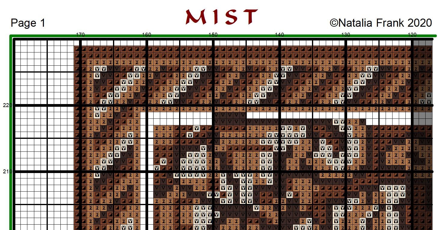 MIST Petit Point Pattern PDF Dollhouse Miniature Rug - Etsy